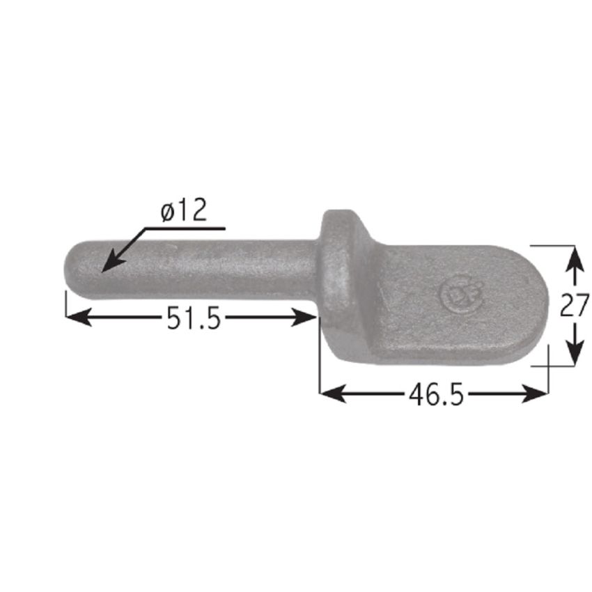 Gudgeon pin, weld on